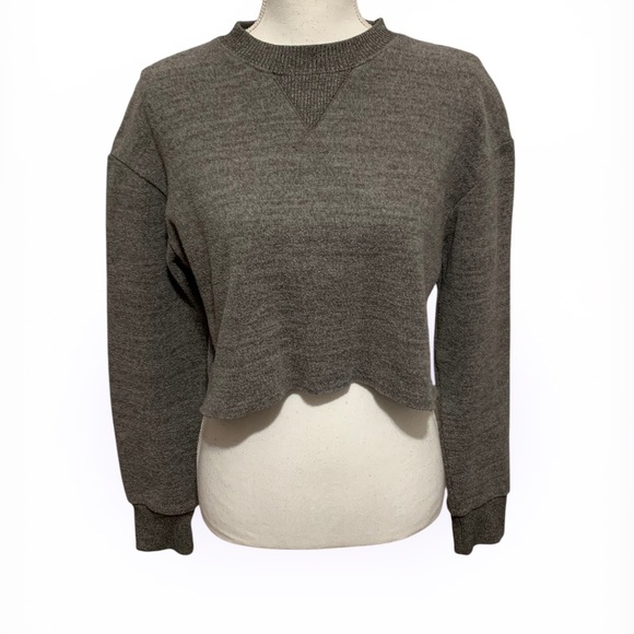 Zara | Sweaters | Zara Charcoal Crew Neck Sweatshirt | Poshmark